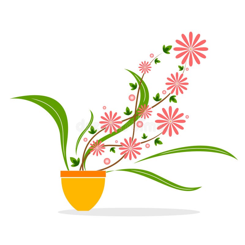 Design of fower in pot stock vector. Illustration of icon - 39049884