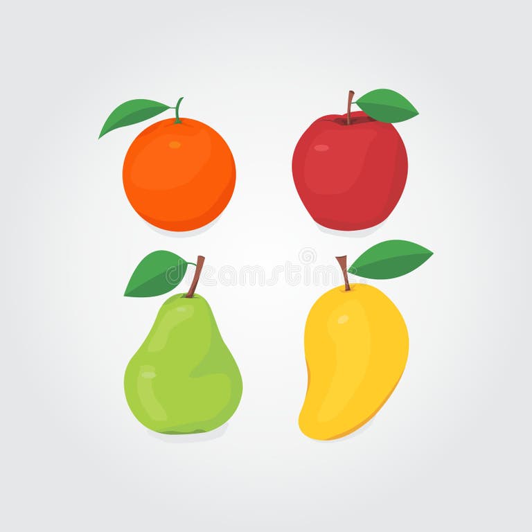 Vector populer fruit stock vector. Illustration of exemple - 133020356