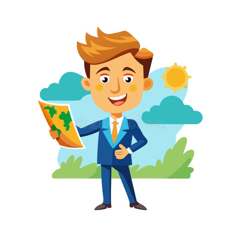 Design a Fun Vibrant Meteorologist Character Stock Vector ...