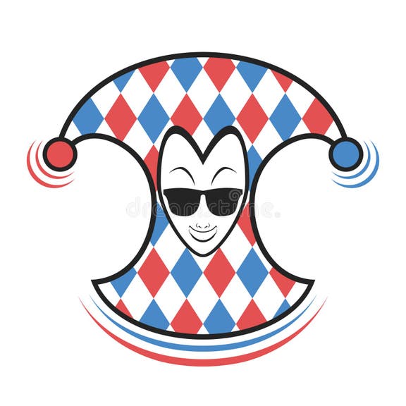Design of Funny Jester Illustration Stock Vector - Illustration of mask ...