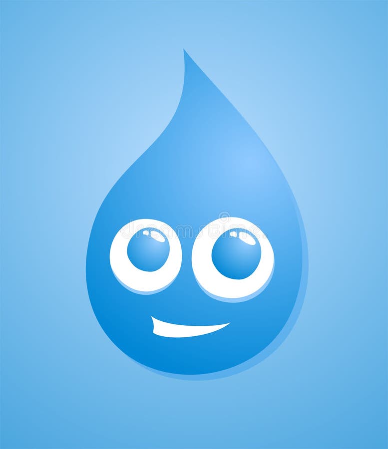 Design of funny water drop stock vector. Illustration of cheerful ...