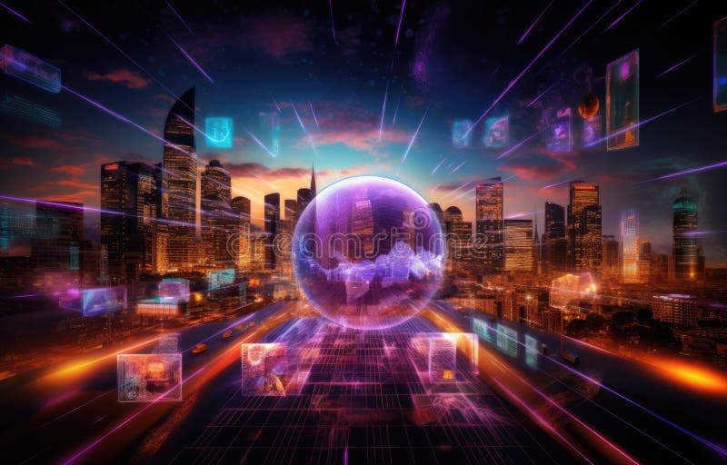 Design a Futuristic AI Themed Background a Visually Captivating and ...