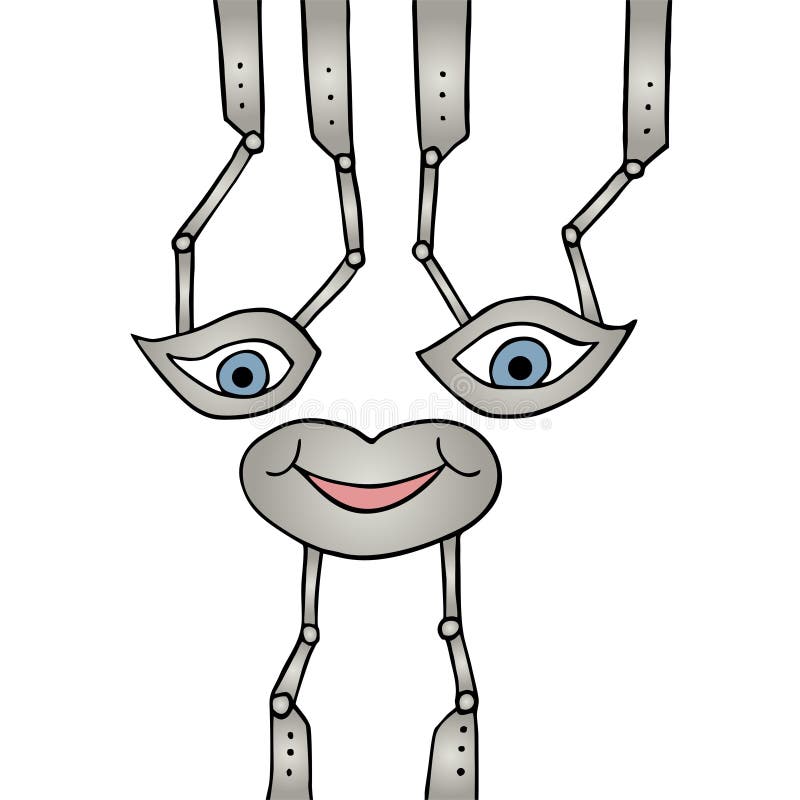 Design of Futuristic Face Draw Stock Vector - Illustration of design ...