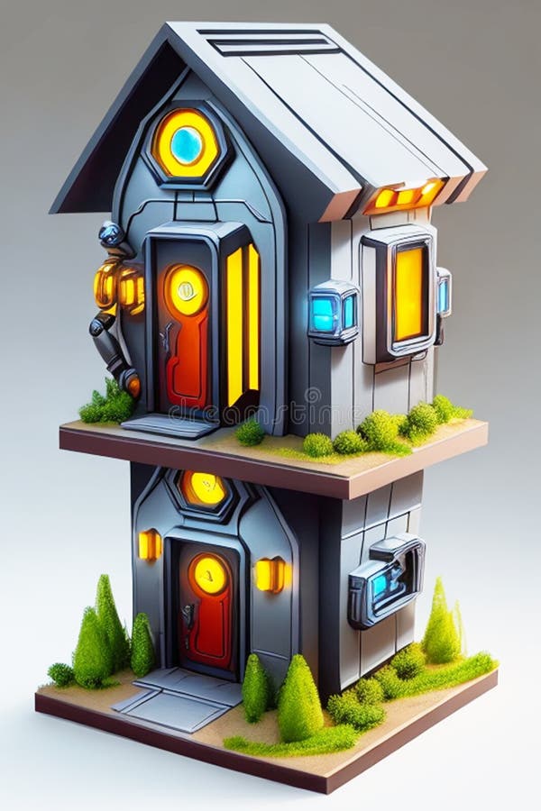 Design a Futuristic the Style of a Miniature Building Future,Generative ...