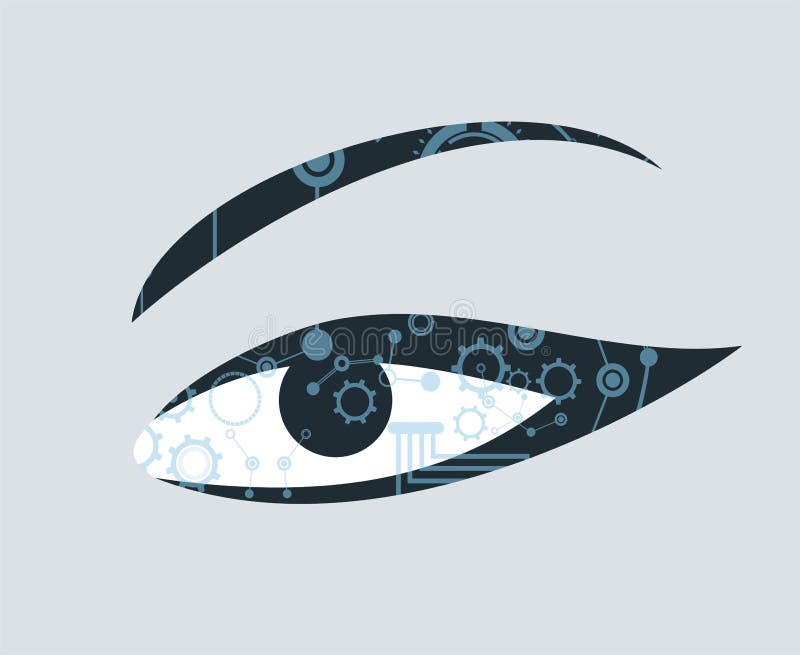 Design of Futuristic Woman Eye Stock Vector - Illustration of tech ...