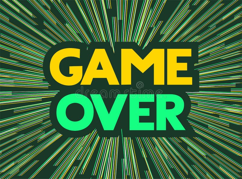 Design of Game Over Message Stock Vector - Illustration of console ...