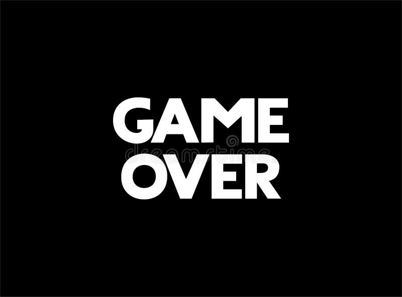 Design of Game Over Message Stock Vector - Illustration of console ...