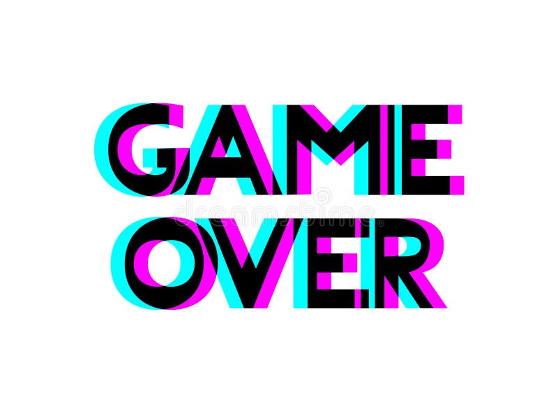 Design of Game Over Message Stock Vector - Illustration of noise ...
