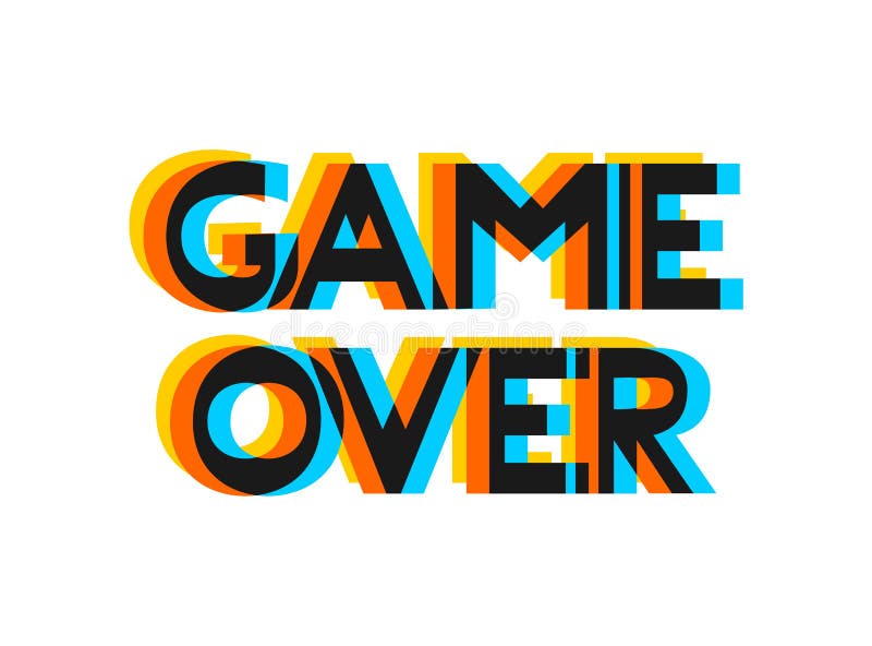 Design of Game Over Message Stock Vector - Illustration of gaming ...