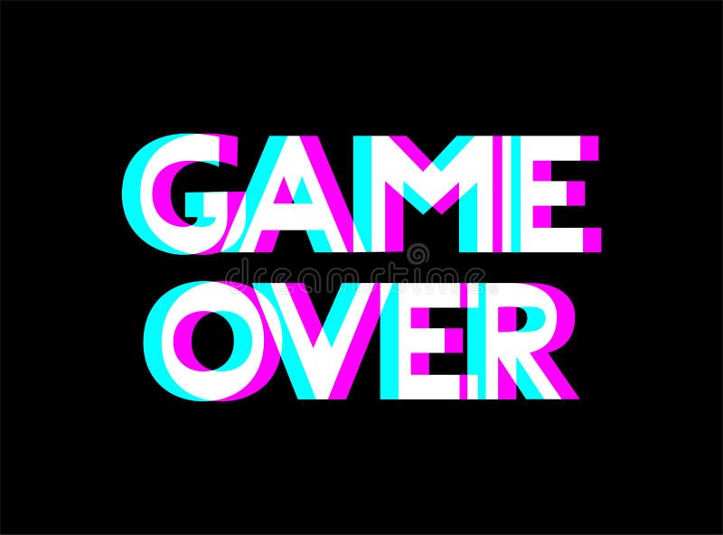 Design of Game Over Message Stock Vector - Illustration of console ...