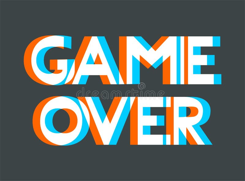 Design of Game Over Message Stock Vector - Illustration of technology ...