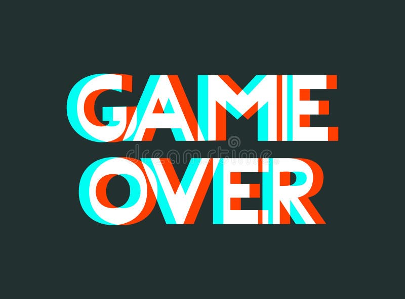Design of Game Over Message Stock Vector - Illustration of console ...