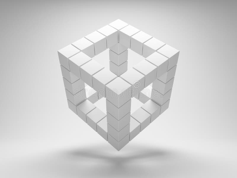 Design Geometry of the Cubes Stock Illustration - Illustration of ...