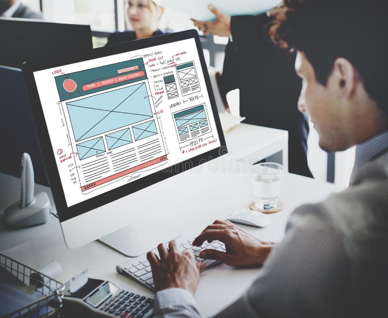 Design Graphic Framework Form Sketch Concept Stock Photo - Image of ...