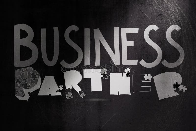Design Graphic Word Business Partner Stock Illustration - Illustration ...