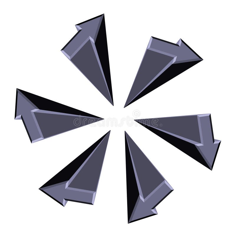 Design of Gray Arrows Circle Stock Vector - Illustration of design ...