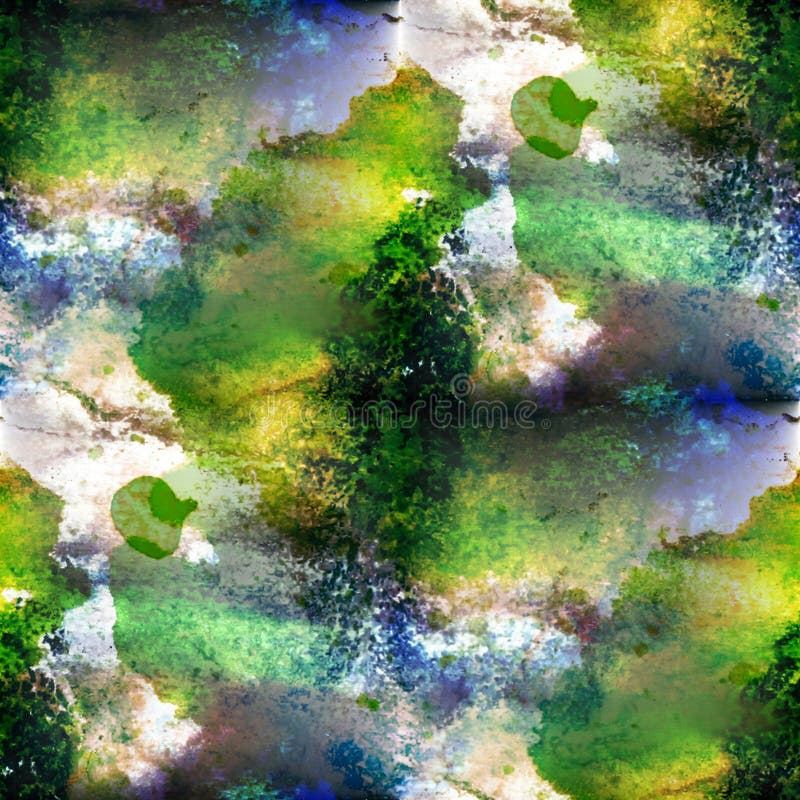 Design Green Seamless Texture Watercolor Stock Illustration ...