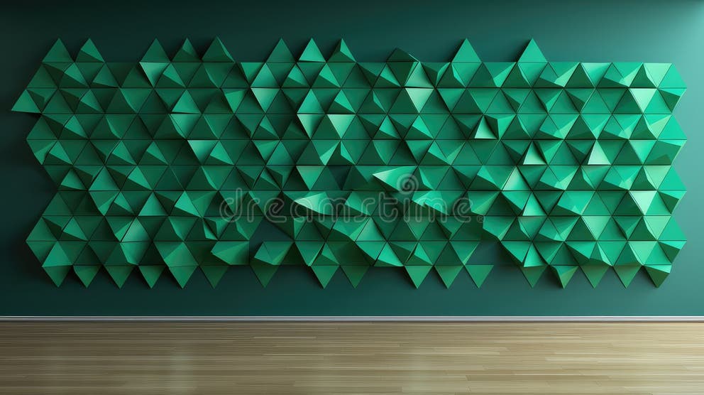 Design Green Triangle Pattern Stock Illustration - Illustration of ...