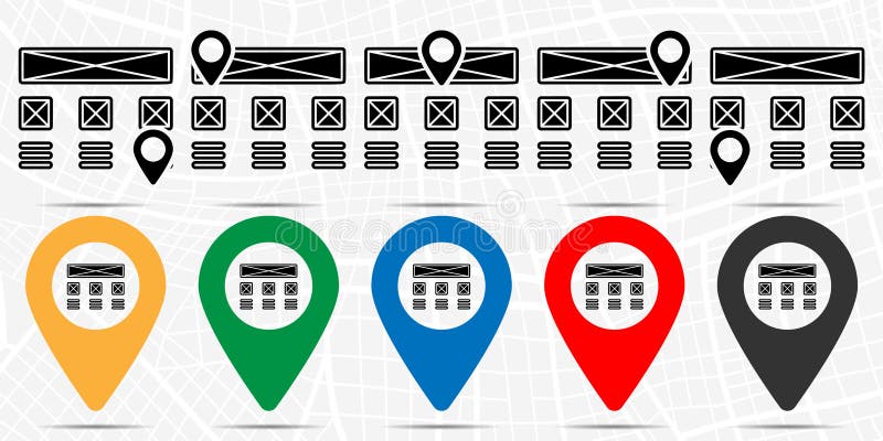 Design, Grid Icon in Location Set. Simple Glyph, Flat Illustration ...