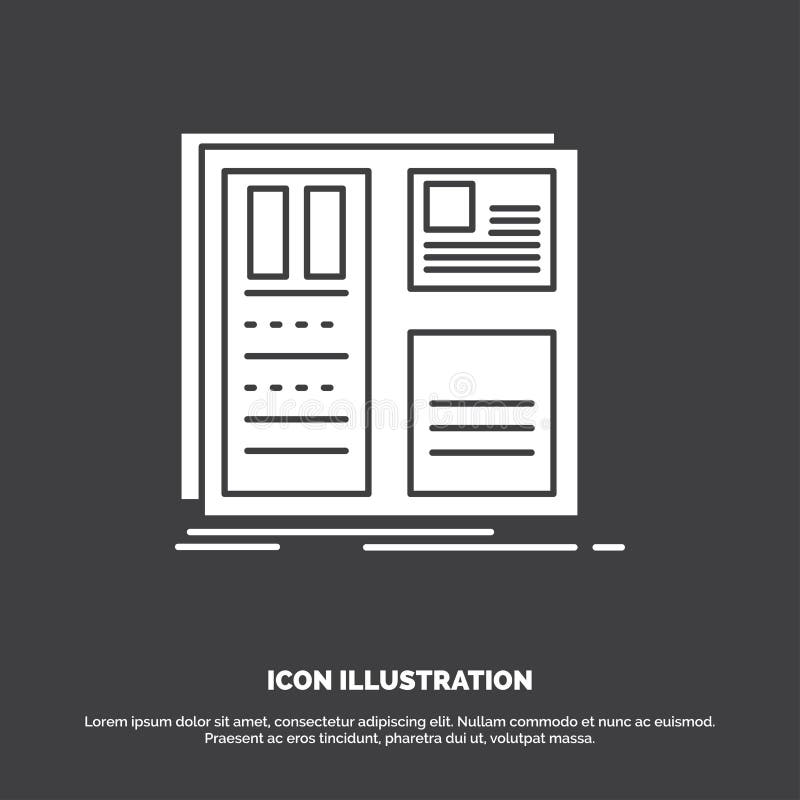 Design Grid Interface Layout Ui Icon Glyph Vector Symbol For Ui And Ux Website Or Mobile