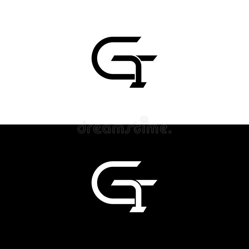 GT Creative Initial Logo Design Stock Illustration - Illustration of ...