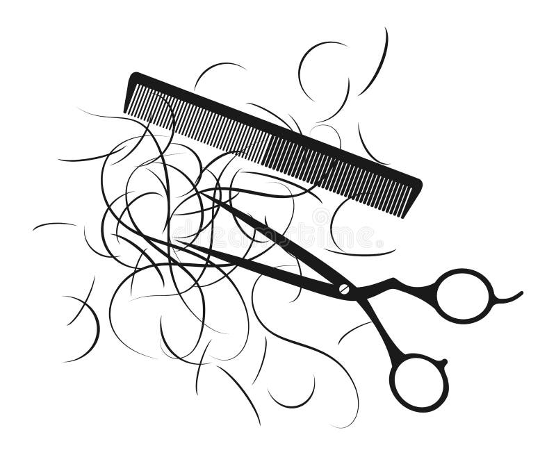Hair Cutting With Scissors. Womens Haircut Single Icon In Cartoon Style ...
