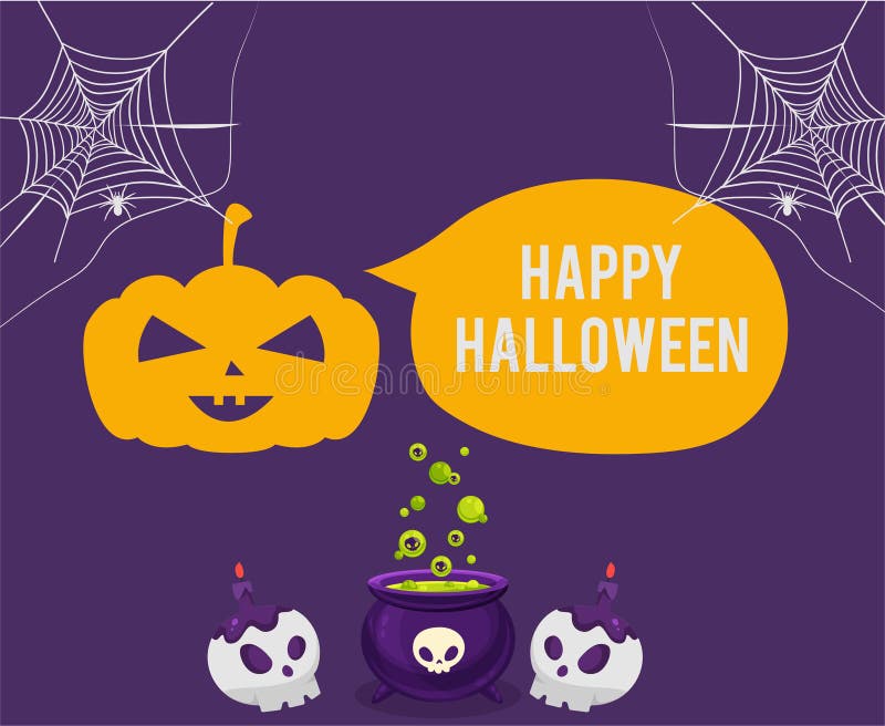 Design Halloween Day 31 October Event Dark Illustration Pumpkin Stock ...