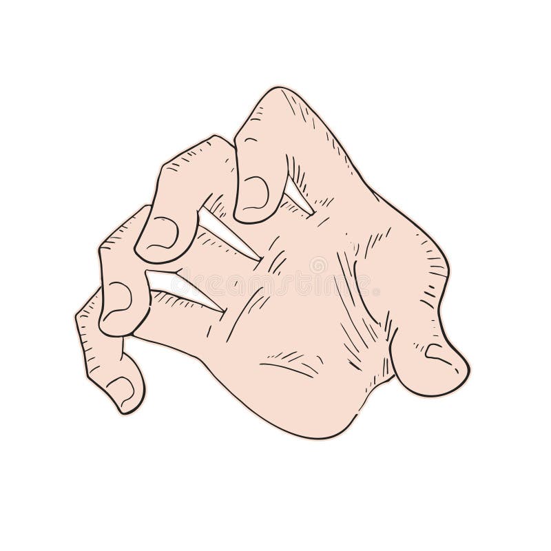 Design of Hand in Catching Pose Stock Vector - Illustration of vector ...