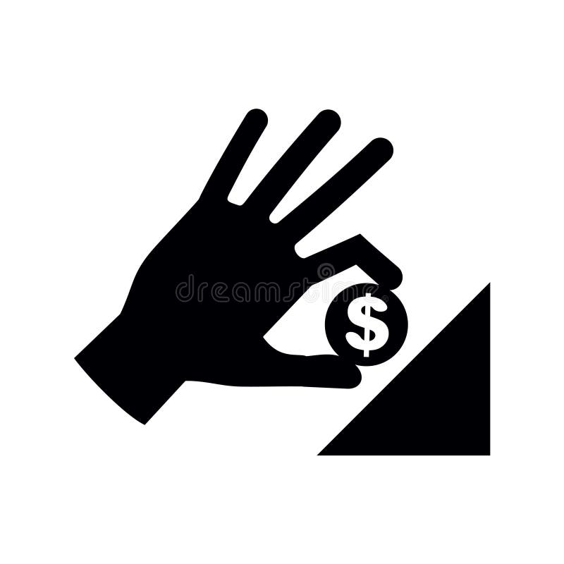 Insert coin symbol stock vector. Illustration of outline - 167230425