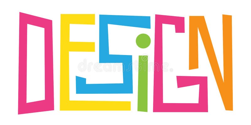 GRAPHIC DESIGN Colorful Overlapping Letters Vector Banner Stock ...