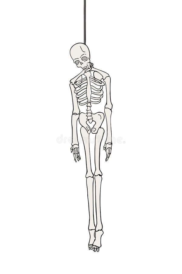 Design of Hanged Skeleton Illustration Stock Vector - Illustration of ...
