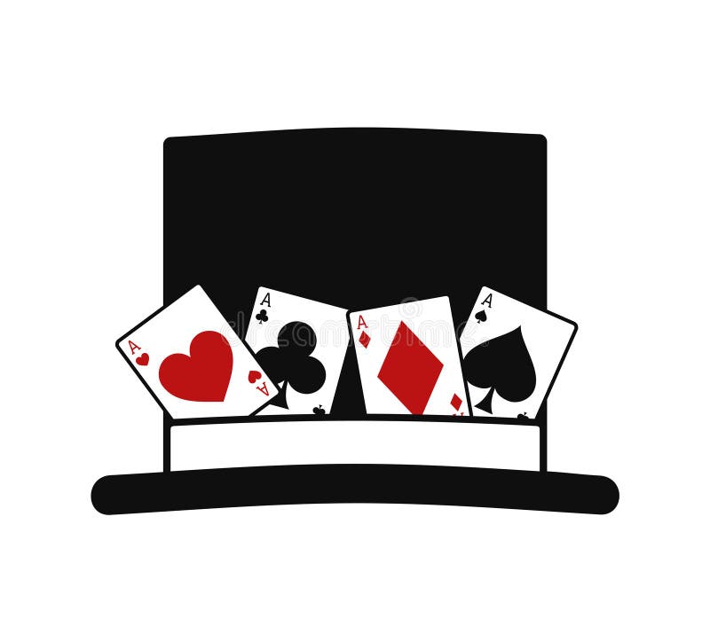 Design of Hat with Poker Cards Stock Vector - Illustration of symbol ...