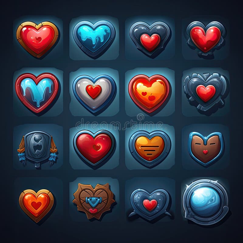 Pixelated Heart Game Ai Generated Stock Photo - Image of style ...