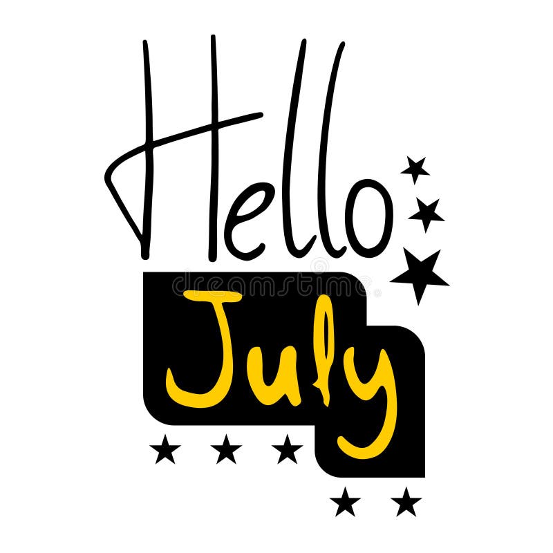 Hello July symbol stock vector. Illustration of month - 113962038