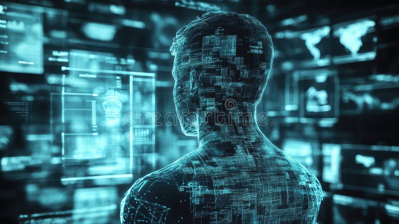 Design High Tech Schematic of Tenant Profile Avatar X Ray Stock ...