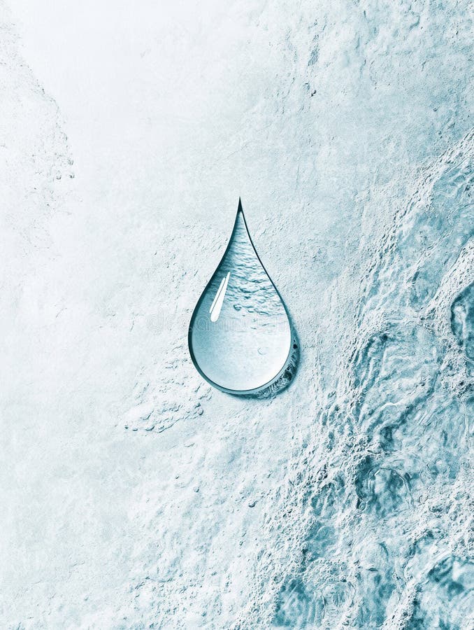 This Design Highlights a Clear Drop of Water Representing Hydration and ...