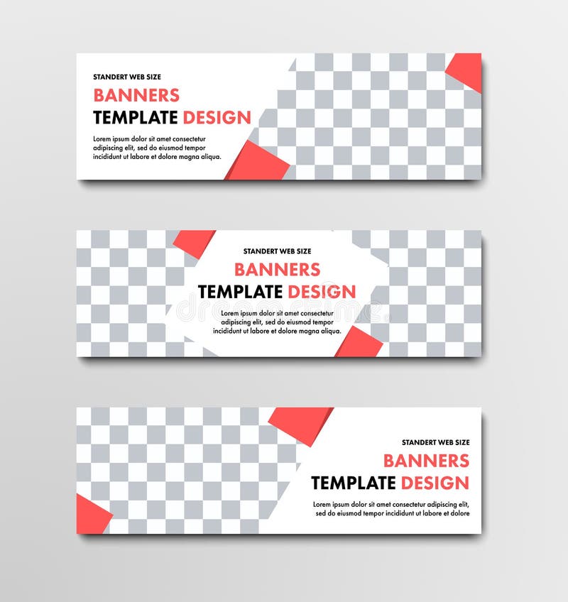 Design of Horizontal White Web Banners with Diagonal Elements and ...