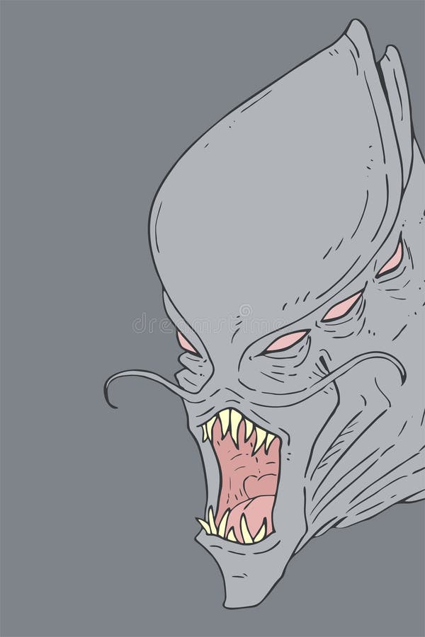 Design of Horror Monster Draw Stock Vector - Illustration of fear ...