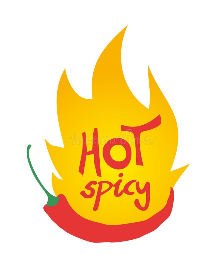 Spicy Symbol Sign Vector Illustration Isolate on White Background Label ...