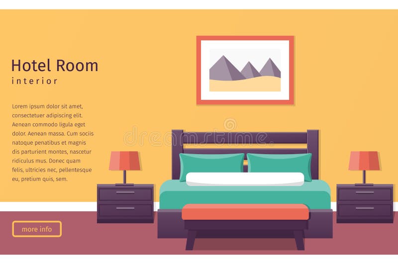 Design Hotel Room. Vector Background. Stock Vector - Illustration of ...
