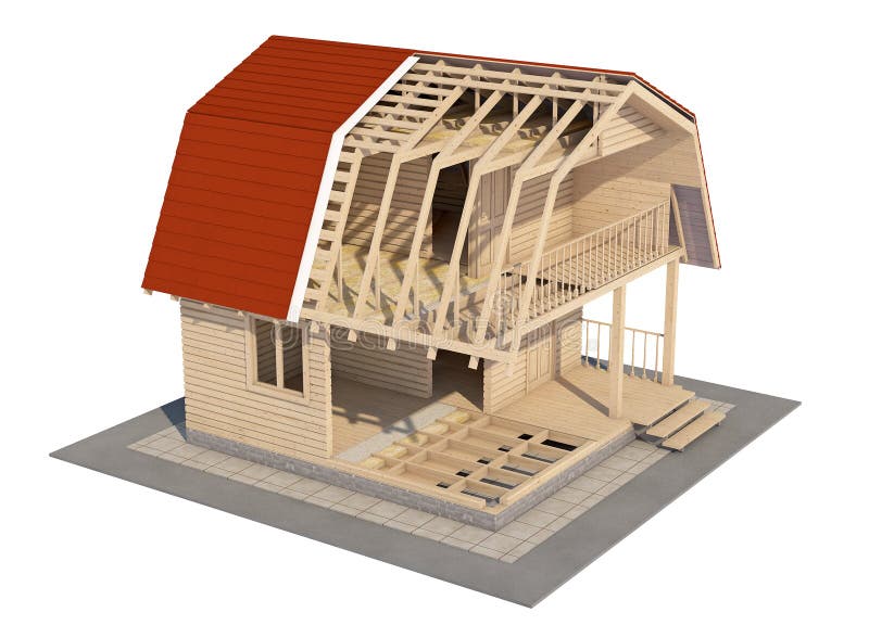 The design of the house stock illustration. Illustration of building ...