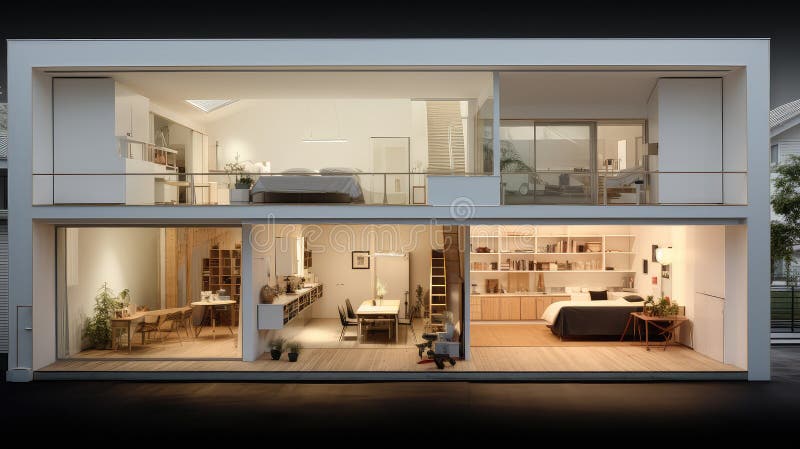 Design house split stock illustration. Illustration of functional ...