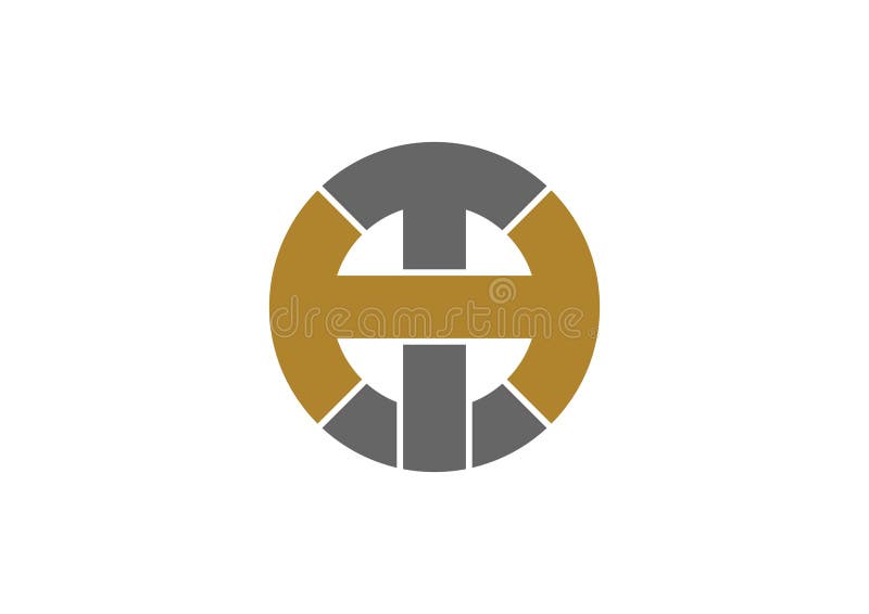 The Design of the HT Logo is Circular Stock Vector - Illustration of ...