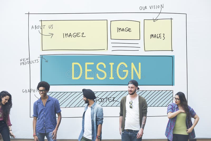 Design HTML Web Design Template Concept Stock Photo - Image of ...