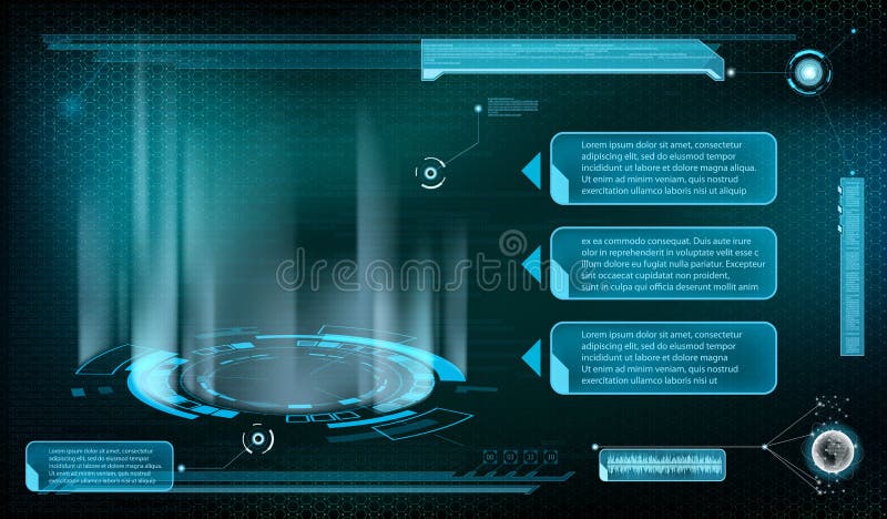 Design of HUD Menu User Interface. Stock Vector - Illustration of mock ...
