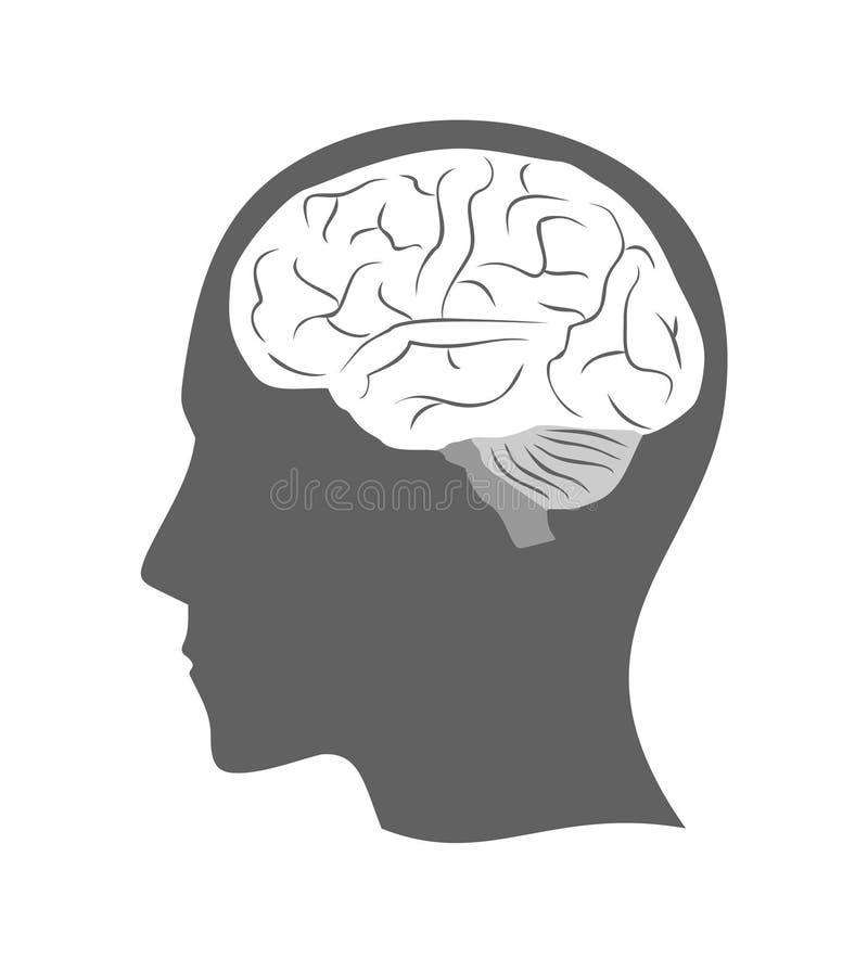Brain psychology symbol stock vector. Illustration of vector - 114897432