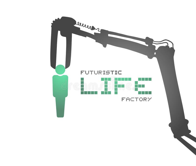 Human Factory Worker with Line Art Style Design Stock Vector ...