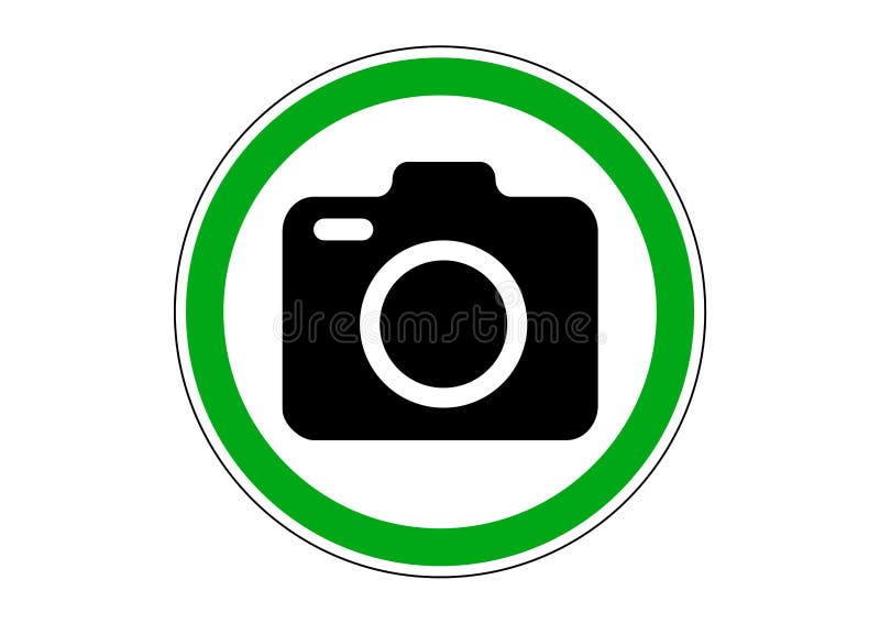 Camera Allowed Sign Area Prohibition Area Stock Vector - Illustration ...