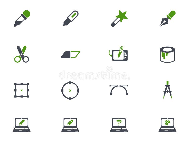 Design icon set stock vector. Illustration of color - 231211856