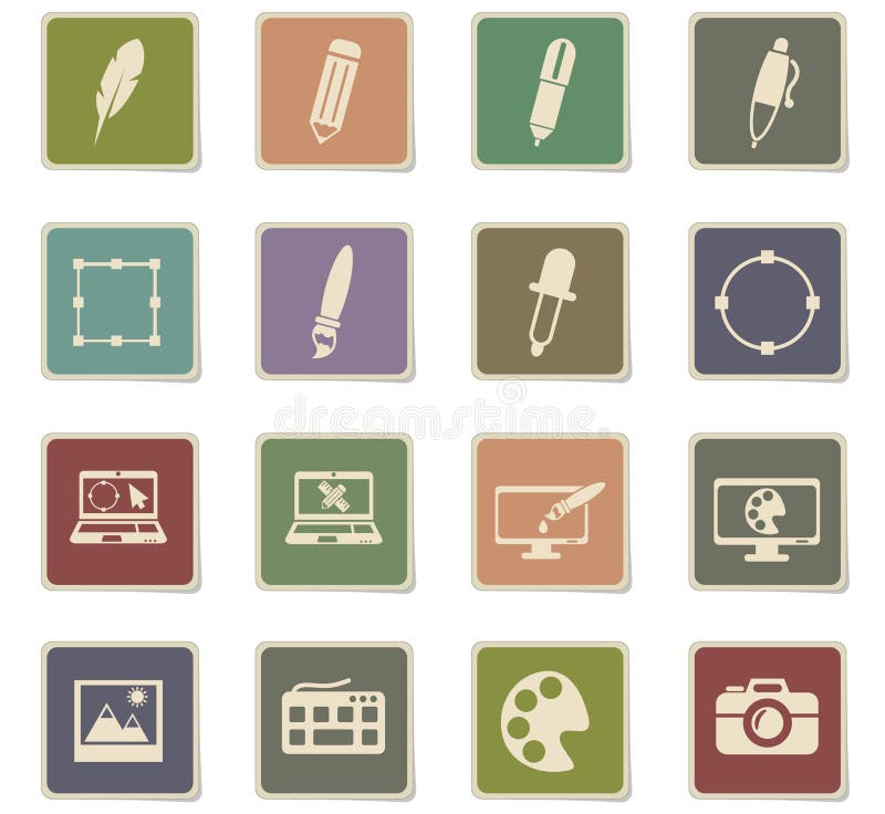 Design icon set stock vector. Illustration of palette - 121918392
